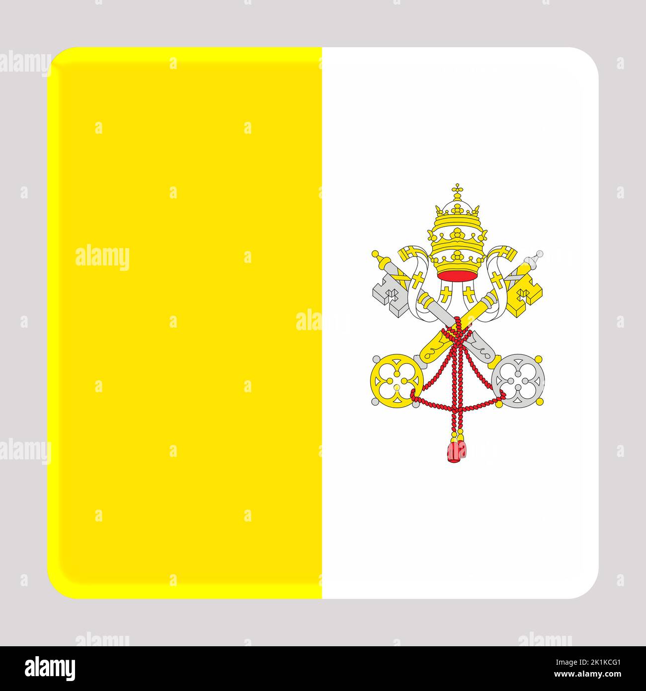 3D Flag of Vatican City on a avatar square background Stock Photo - Alamy