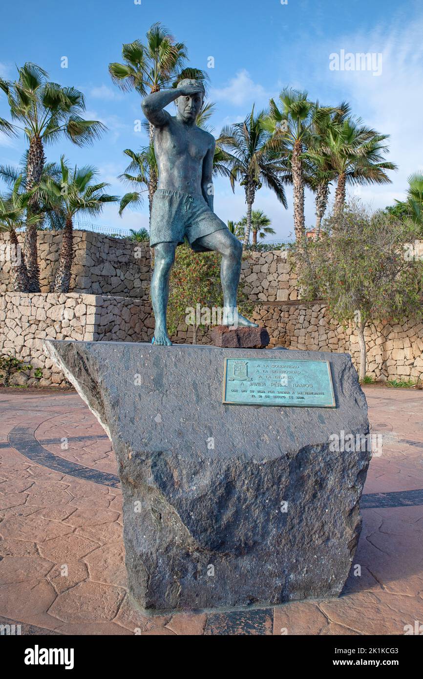 Javier Perez Ramos Monument, bronze statue situated on the promenade ...
