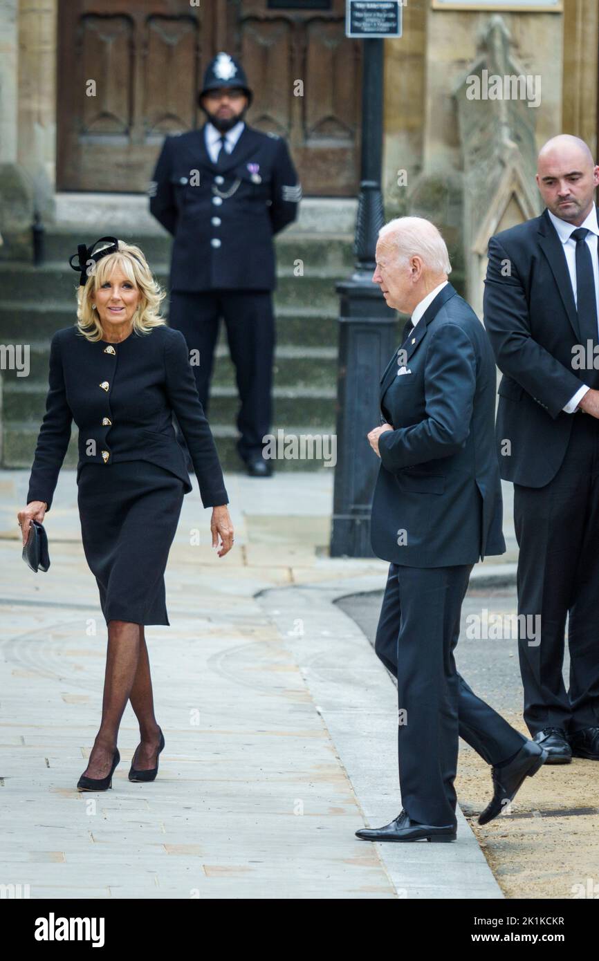 London, United Kingdom 20220919.US President Joe Biden and his wife Jil ...