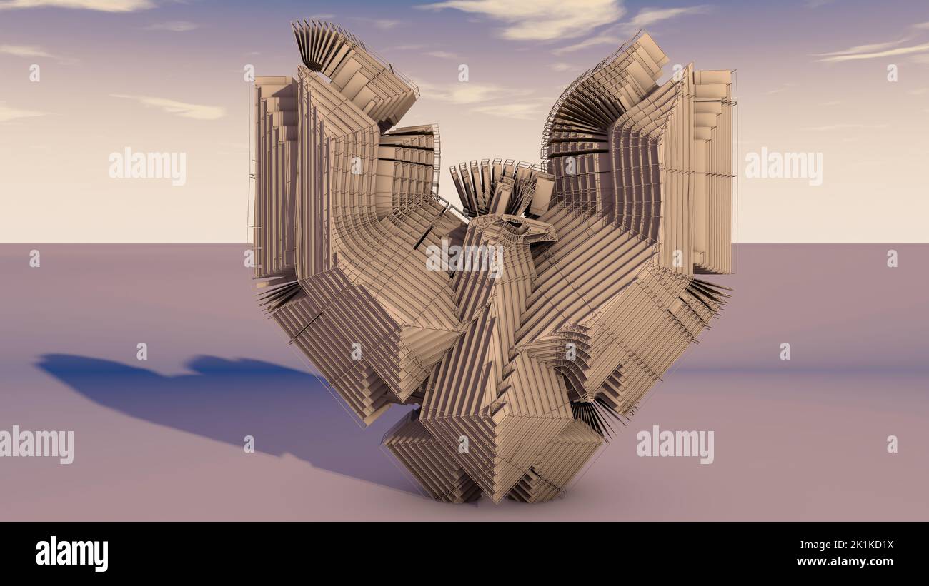 A 3D Illustration of an eagle architectural structure Stock Photo - Alamy
