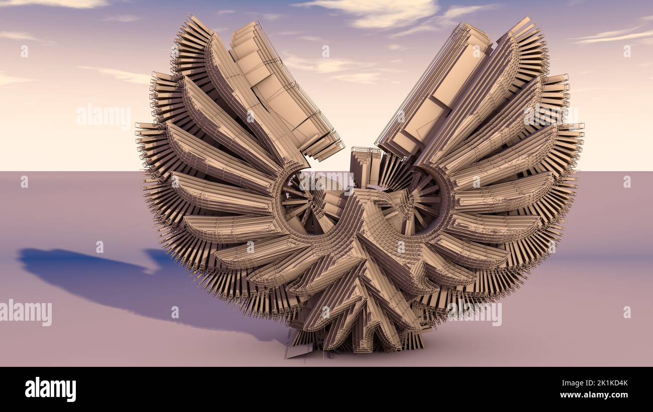 A 3D Illustration of an eagle architectural structure Stock Photo - Alamy