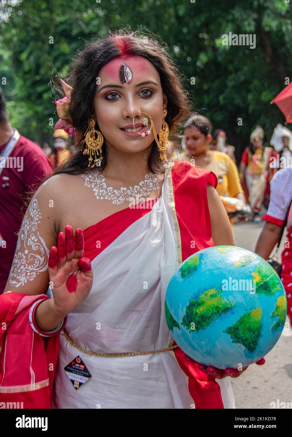 Kolkata, India. 18th Sep, 2022. A female lead group "Sristi" organised ...