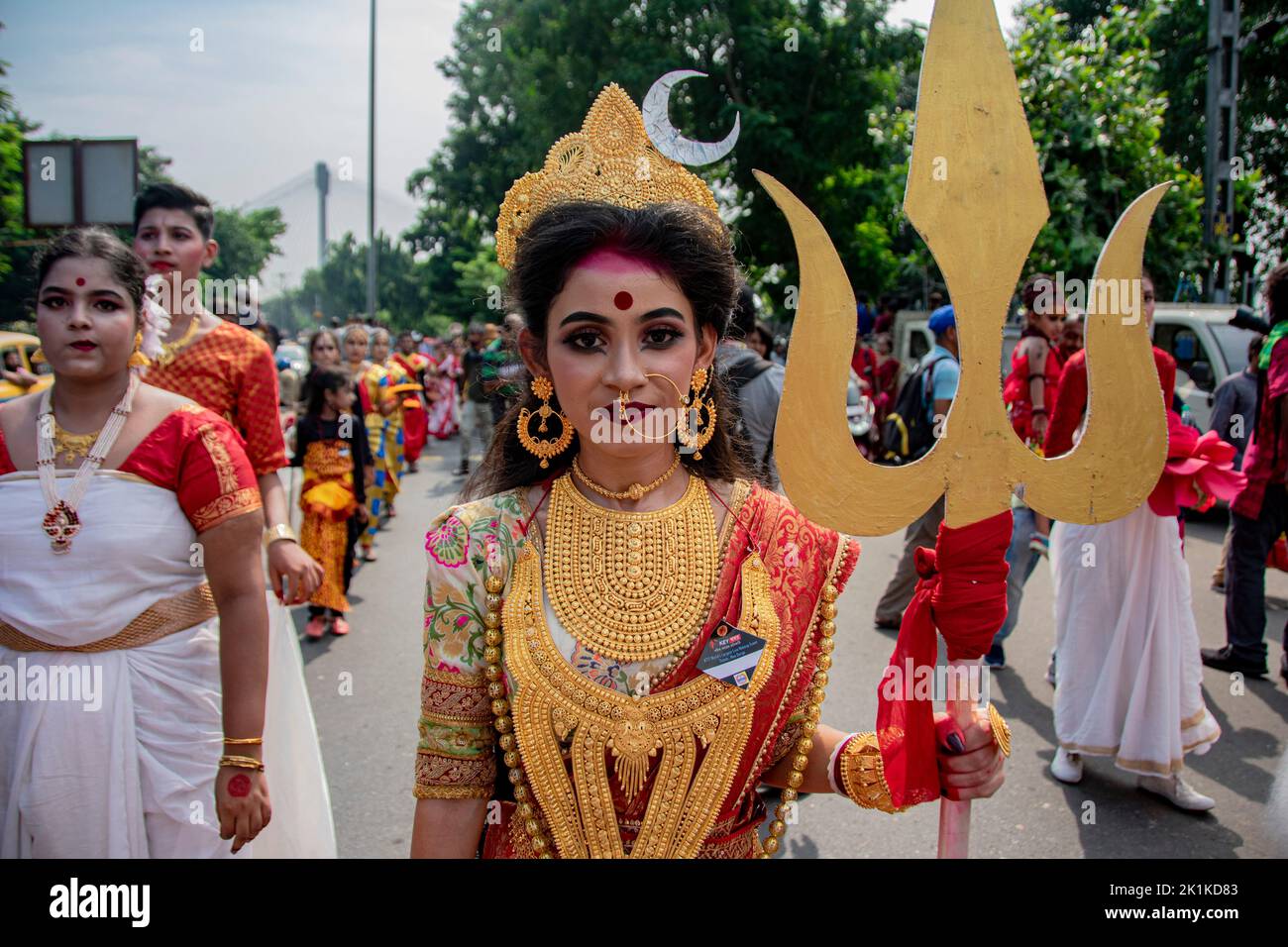 Kolkata, India. 18th Sep, 2022. A female lead group "Sristi" organised ...