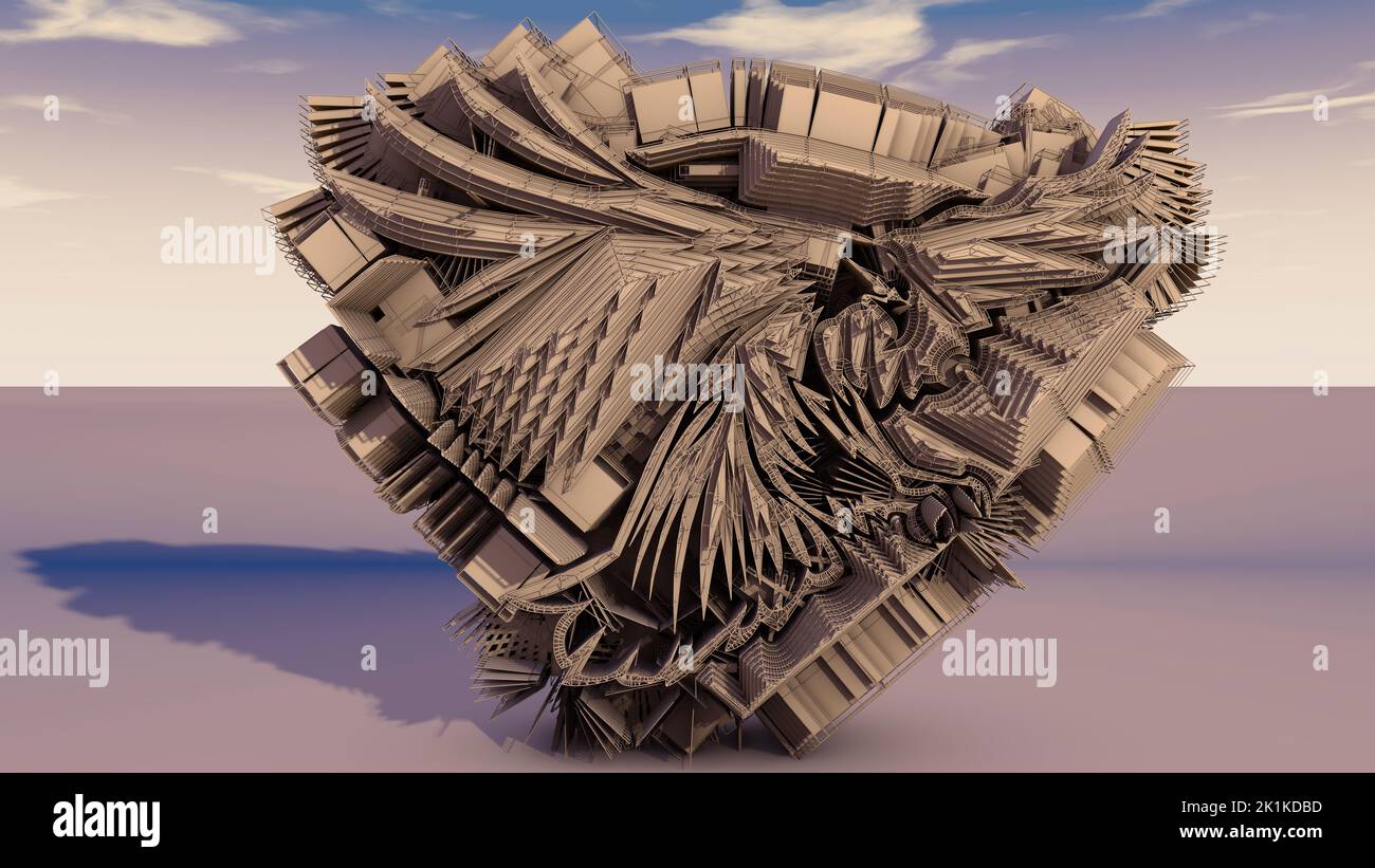 A 3D Illustration of an eagle architectural structure Stock Photo - Alamy