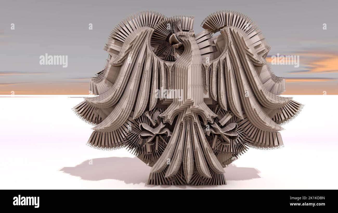 A 3D Illustration of an eagle architectural structure Stock Photo - Alamy