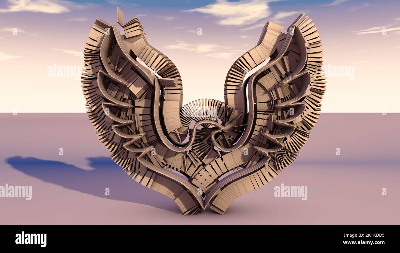 A 3D Illustration of an eagle architectural structure Stock Photo - Alamy