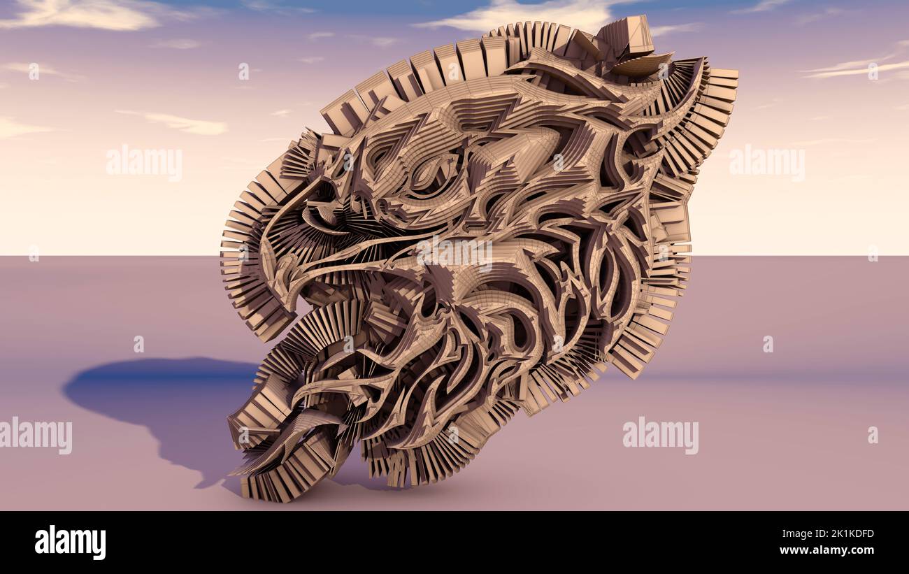 A 3D Illustration of an eagle architectural structure Stock Photo - Alamy