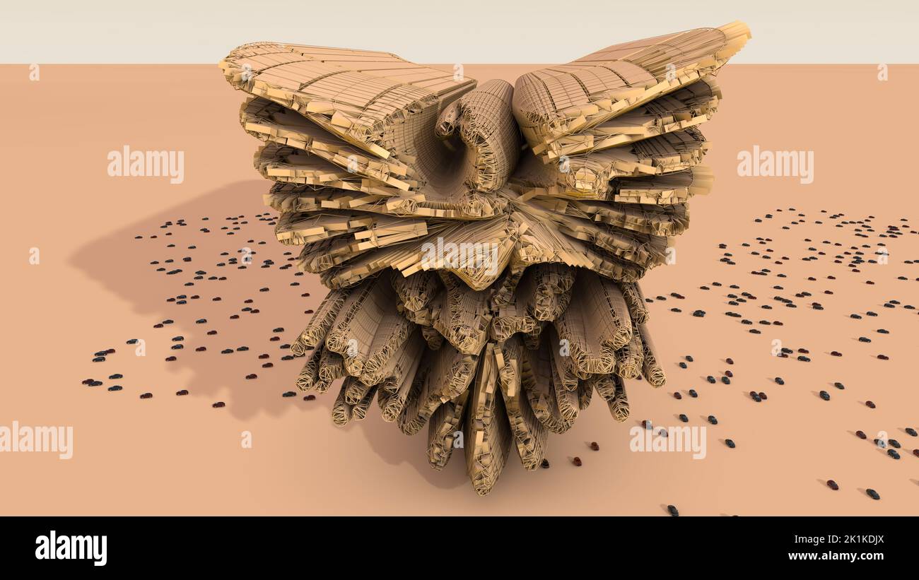 A 3D Illustration of an eagle architectural structure Stock Photo - Alamy