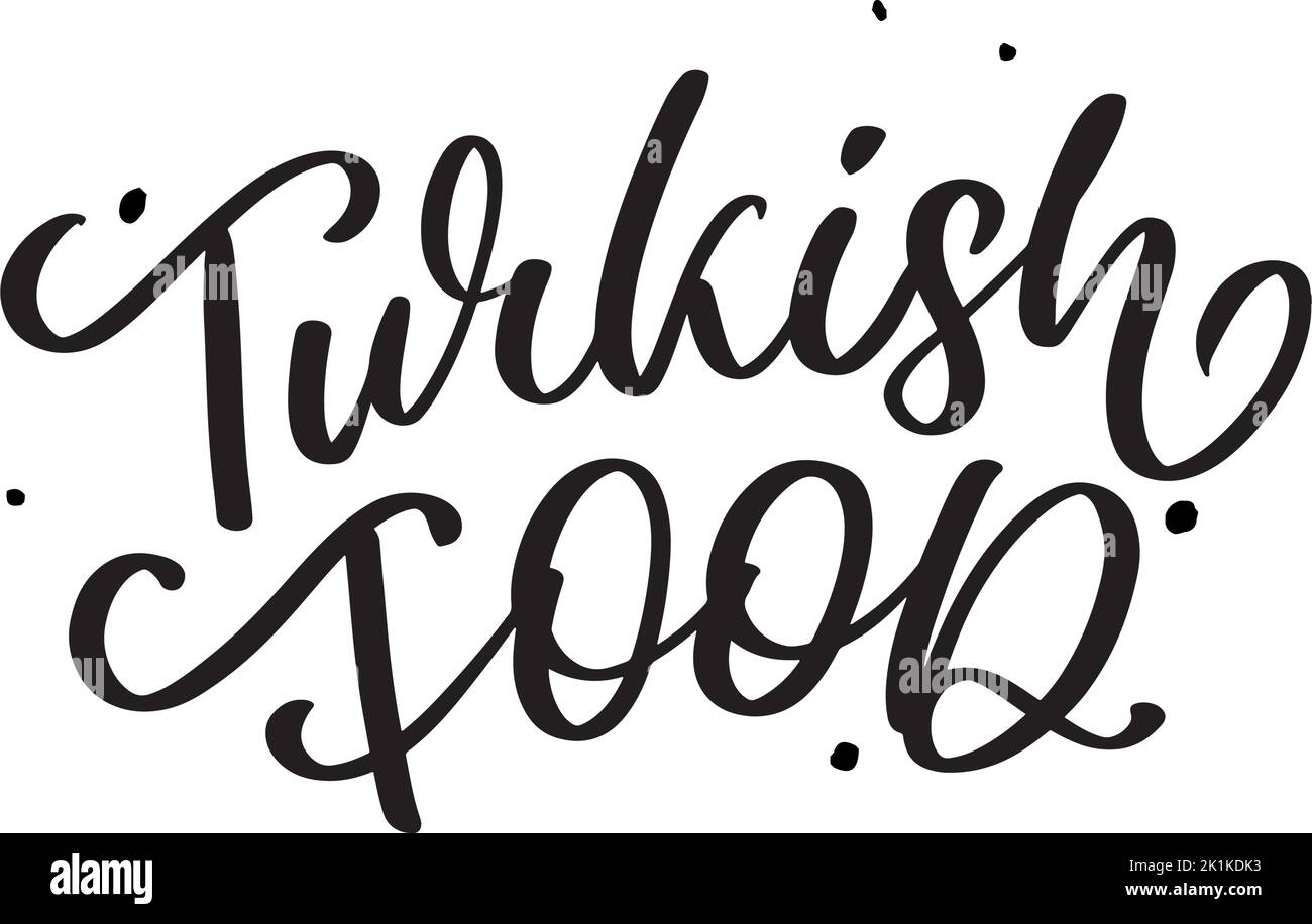 Turkish food letter. Design element. Traditional design. Vector ...