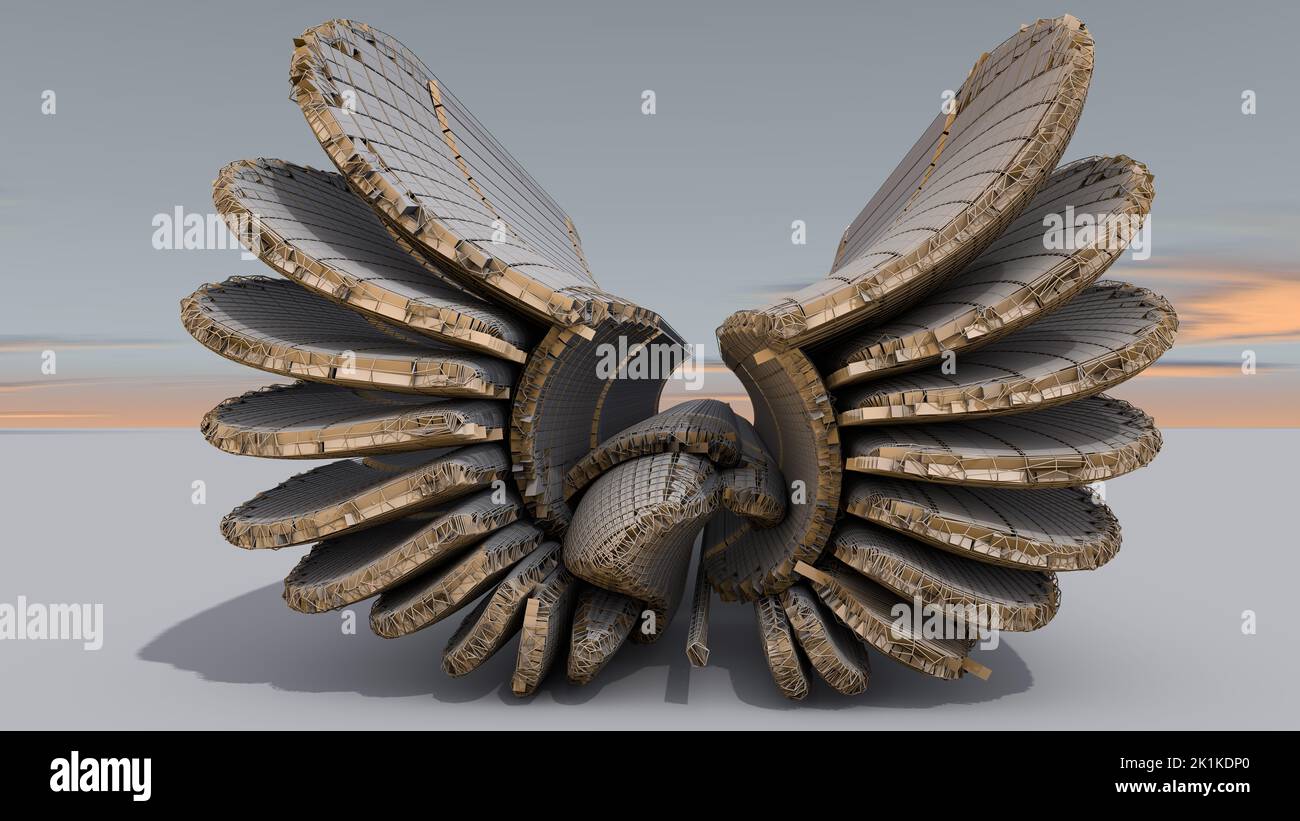 A 3D Illustration of an eagle architectural structure Stock Photo - Alamy