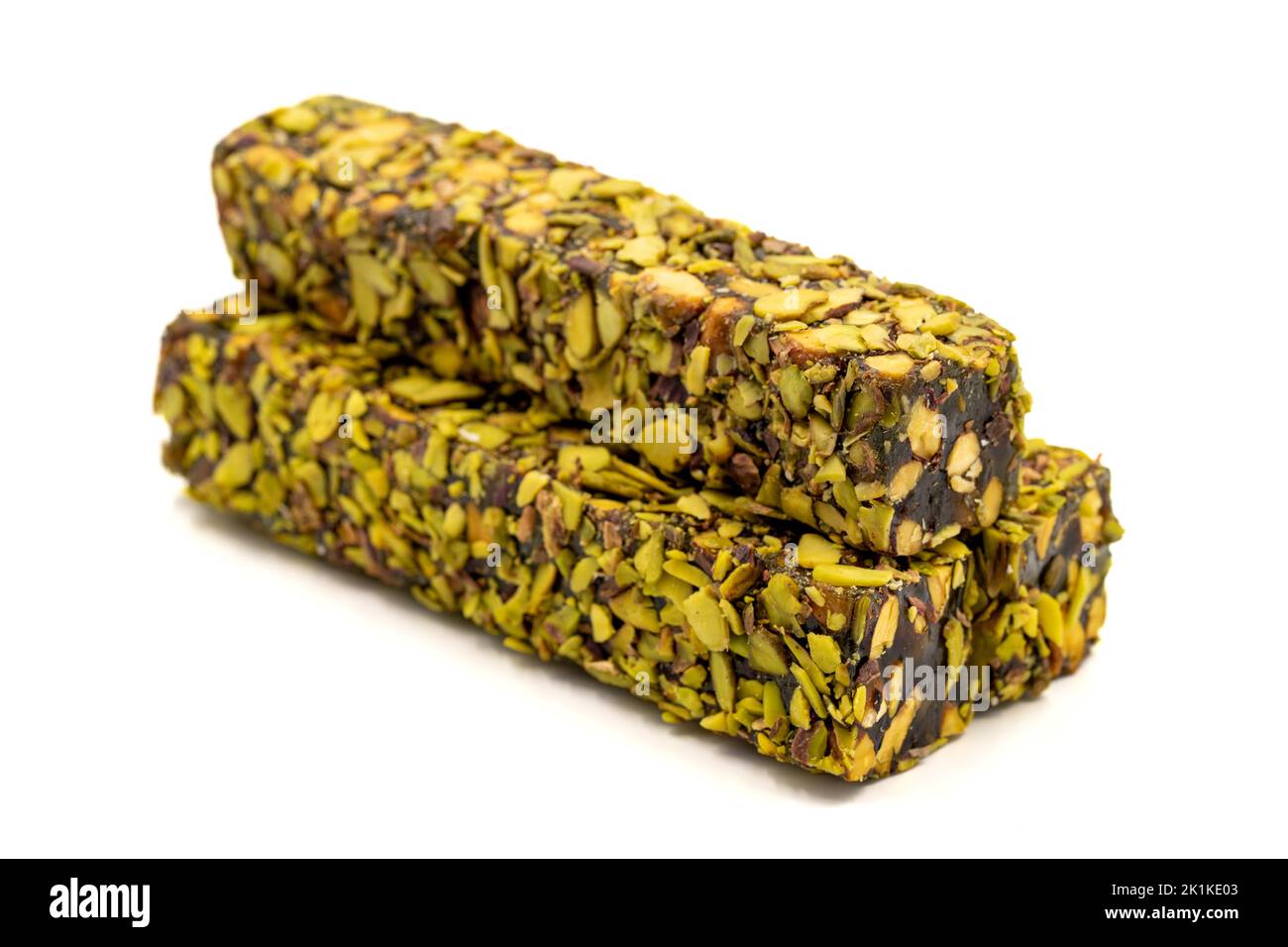 Turkish delight with pistachio isolated on white background. Turkish ...