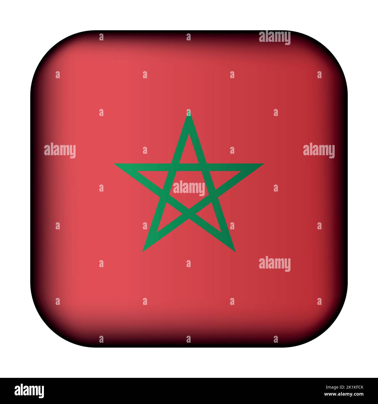Glass light ball with flag of Morocco. Round sphere, template icon ...