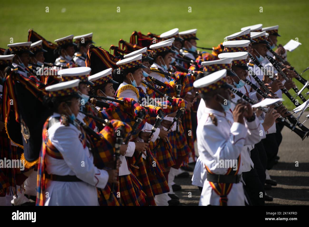 Kathmandu, Nepal. 19th Sep, 2022. Nepali police personnel participate ...