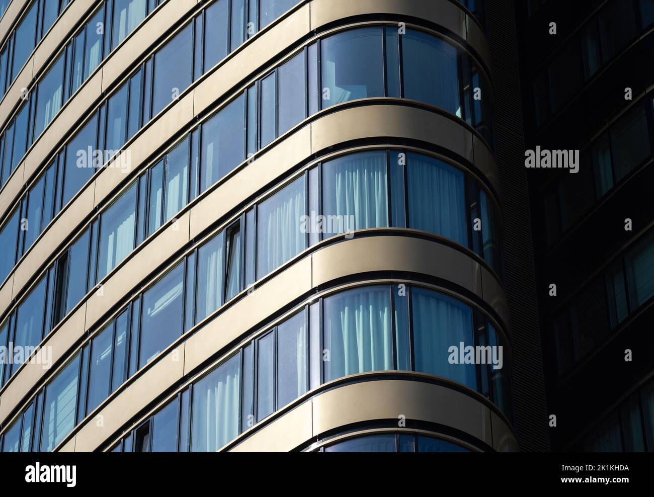 Warsaw, Poland - May 9, 2022: Walls of glass skyscrapers in Warsaw in ...