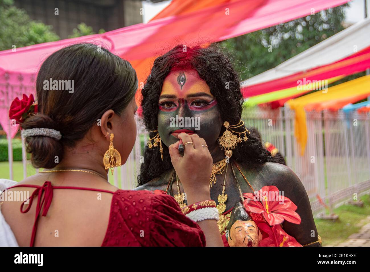 Kolkata, West Bengal, India. 18th Sep, 2022. A female lead group ...