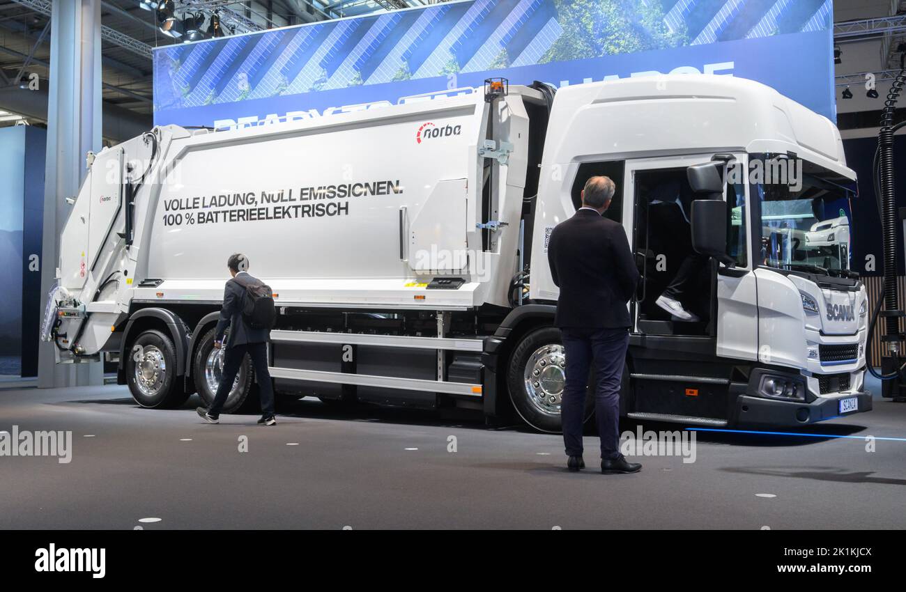 Hanover, Germany. 19th Sep, 2022. An electrically powered refuse ...