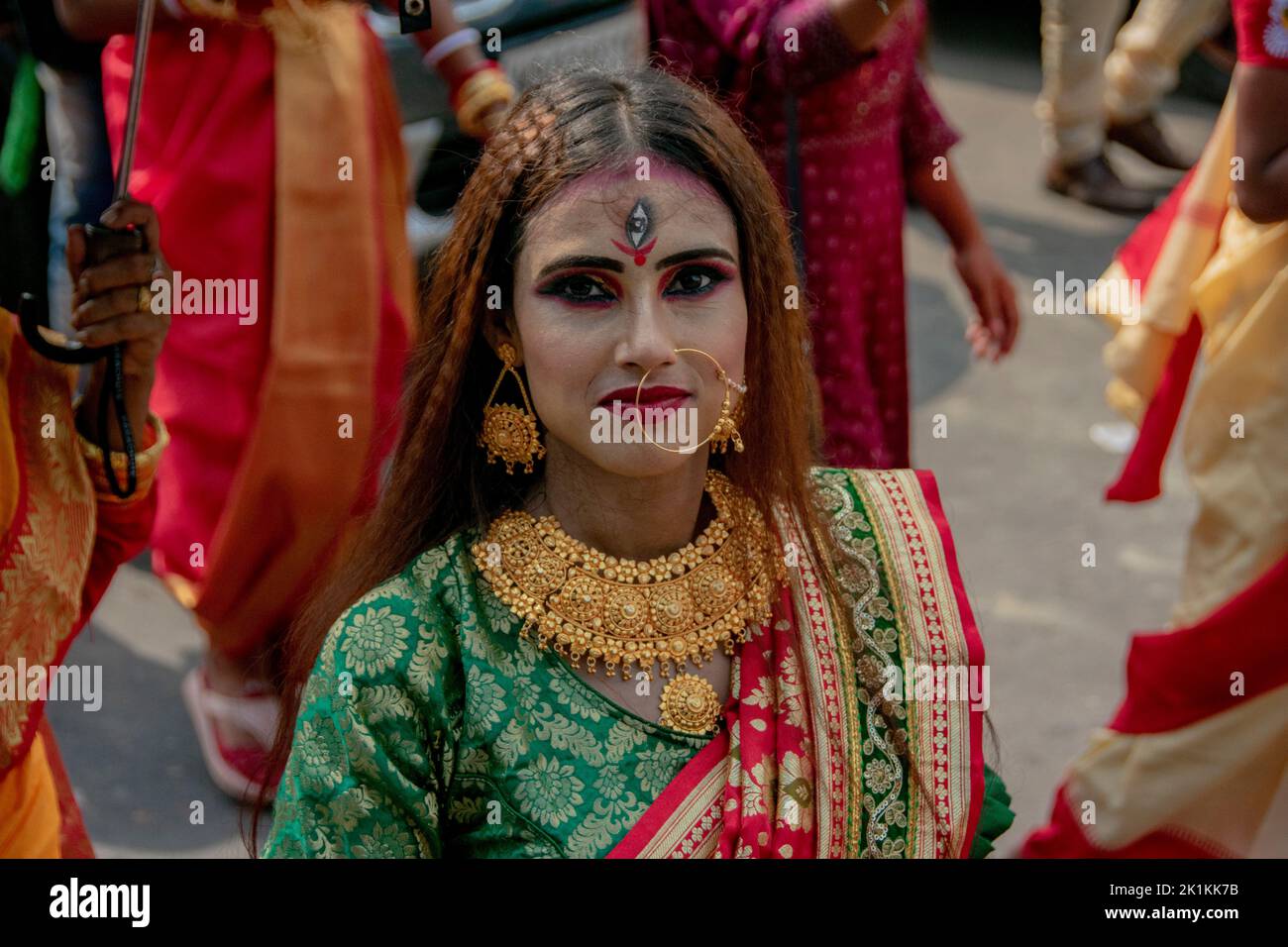 Kolkata, West Bengal, India. 18th Sep, 2022. A female lead group ...