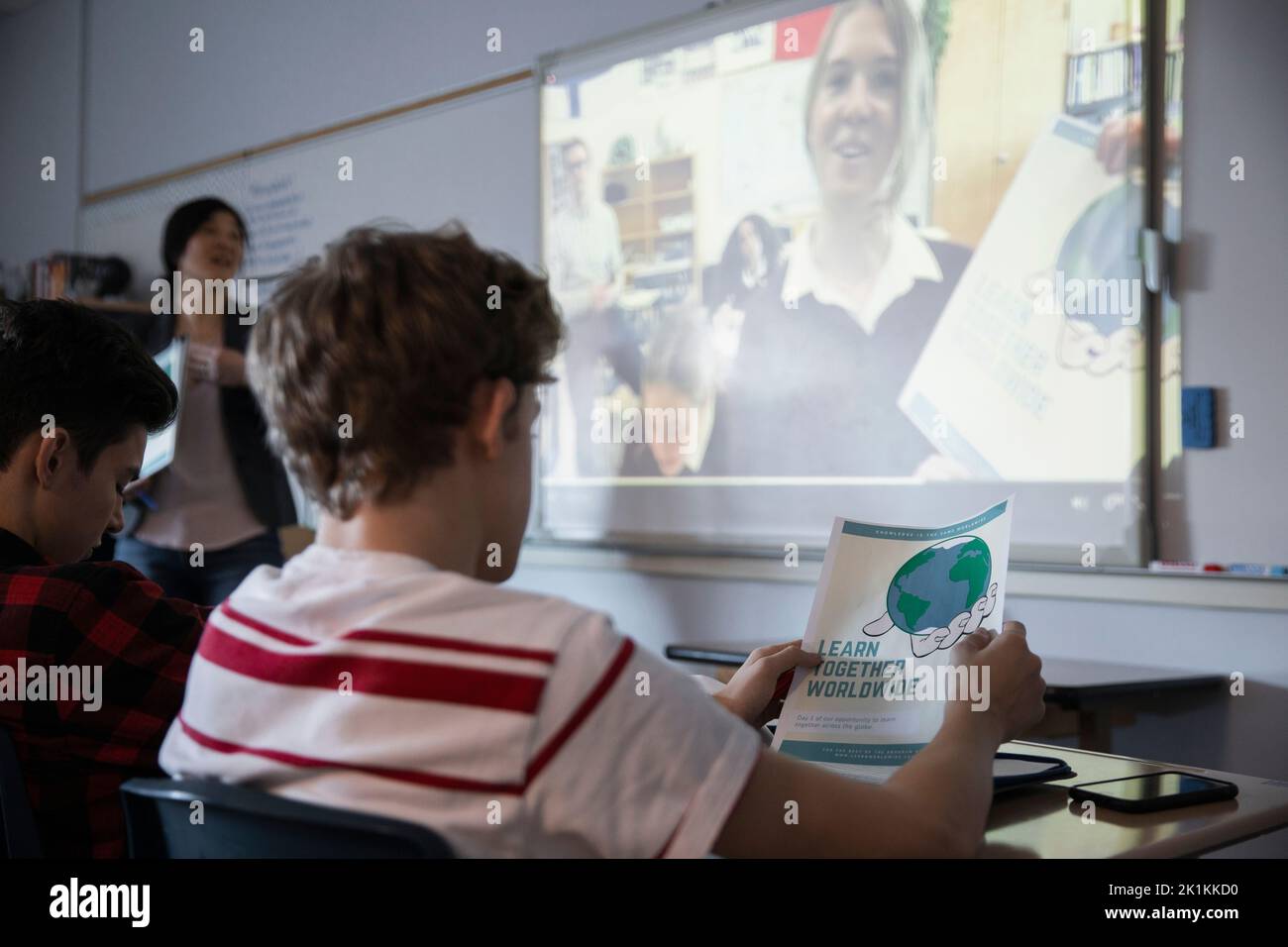 Students video conference classroom hi-res stock photography and images ...