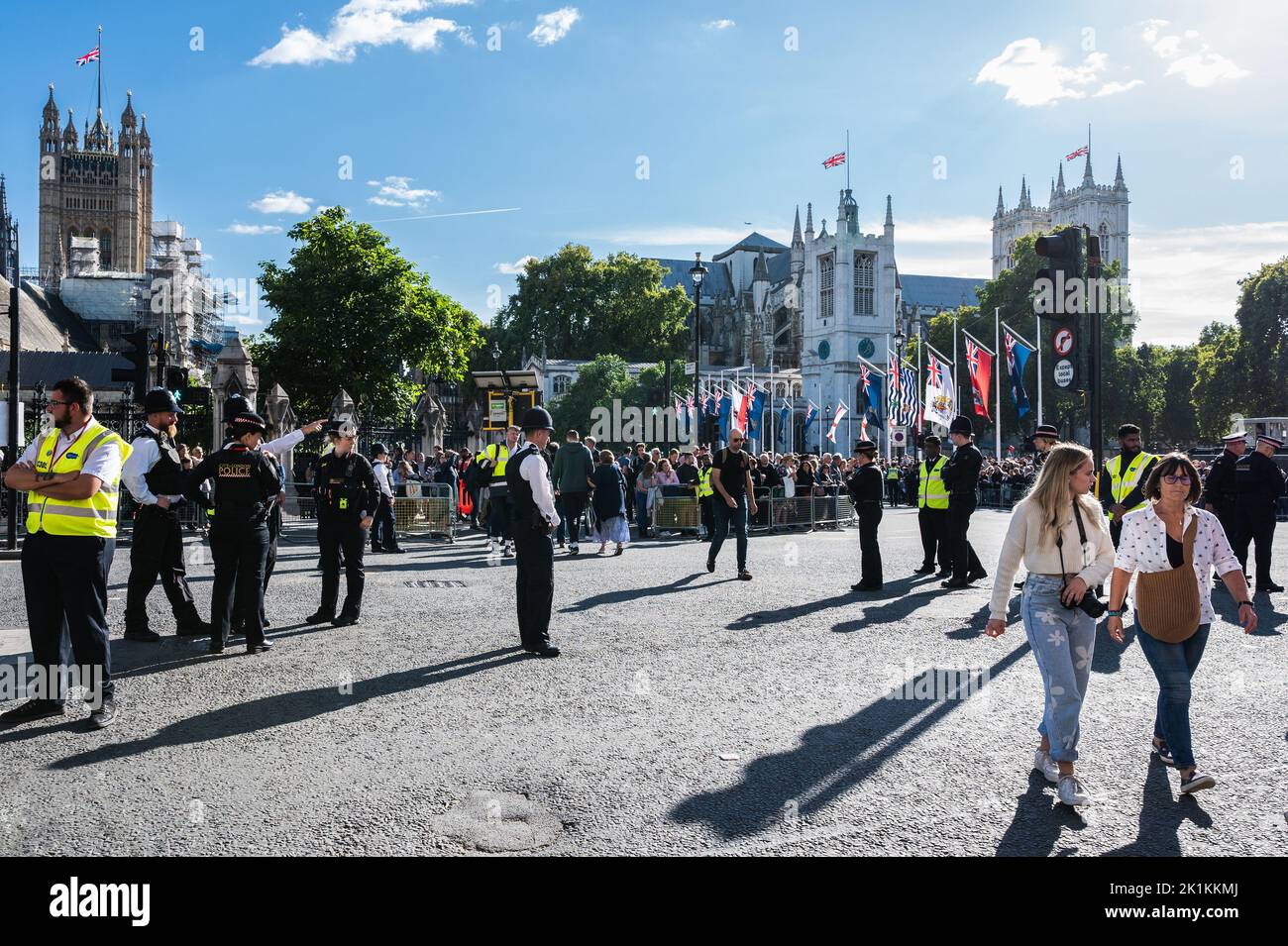 London, United Kingdom - September 17 2022: A crowd of people came to ...