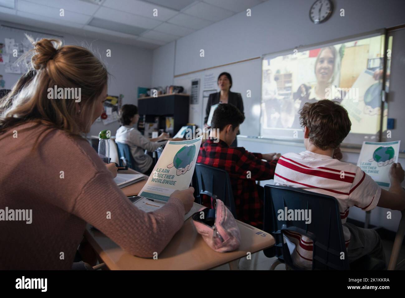 Students video conference classroom hi-res stock photography and images ...