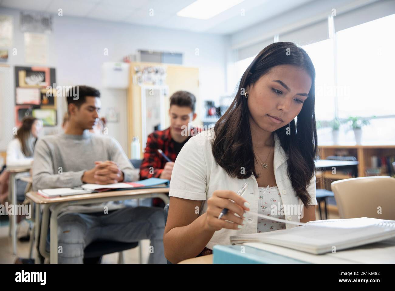Native american girl in classroom hi-res stock photography and images ...