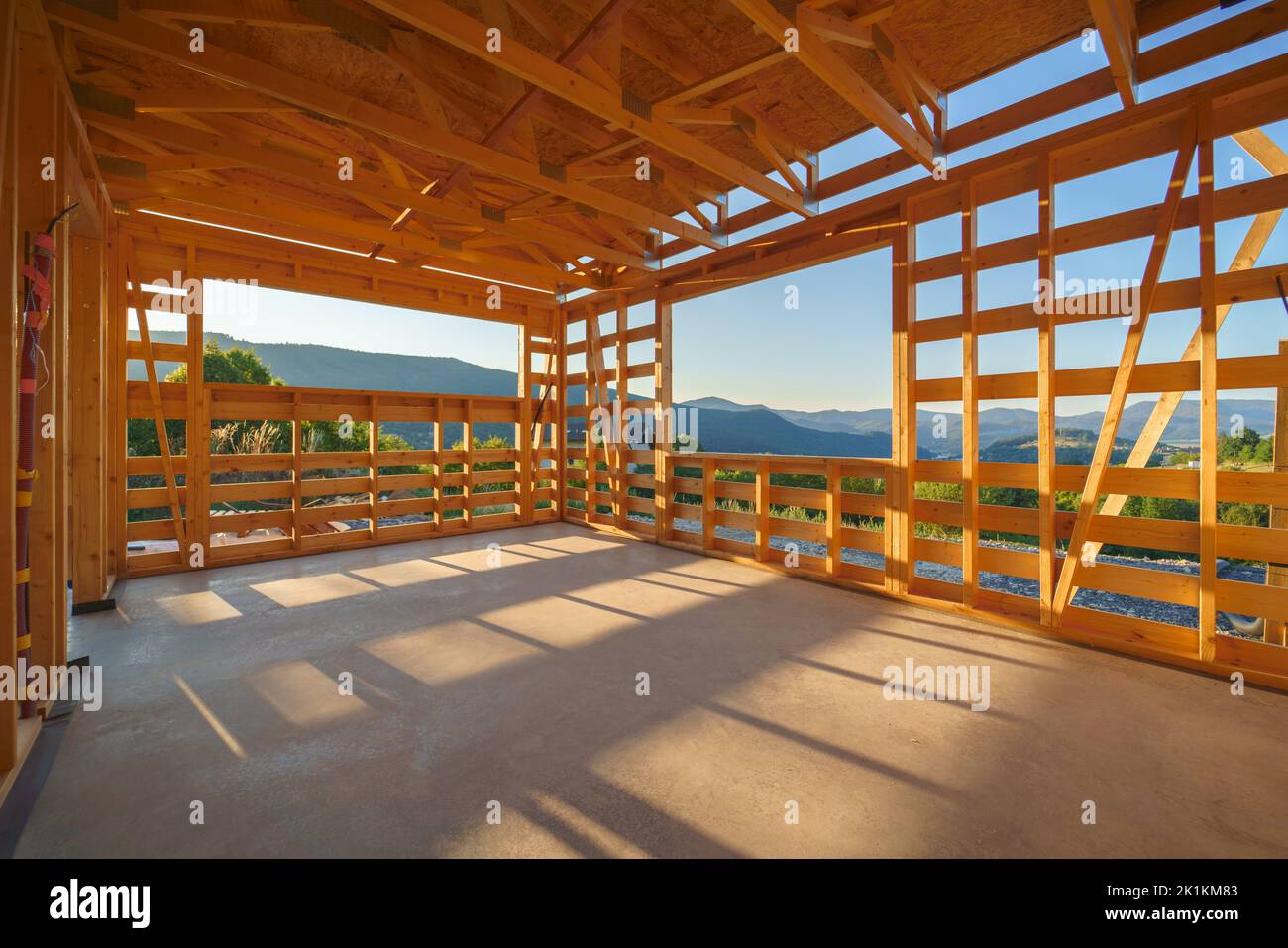 Construction of ecological renewable low energy sustainable wooden eco ...