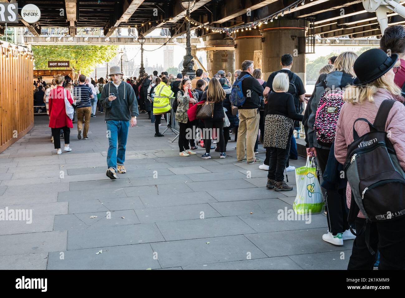 London, United Kingdom - September 17 2022: A crowd of people who came ...
