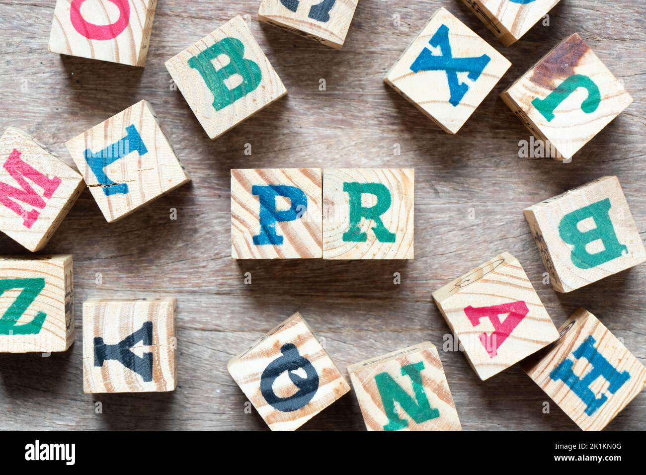 Alphabet letter block in word PR (Abbreviation of purchase requisition ...