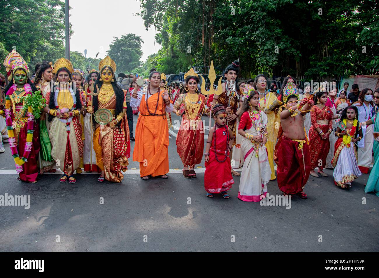 Kolkata, West Bengal, India. 18th Sep, 2022. A female lead group ...