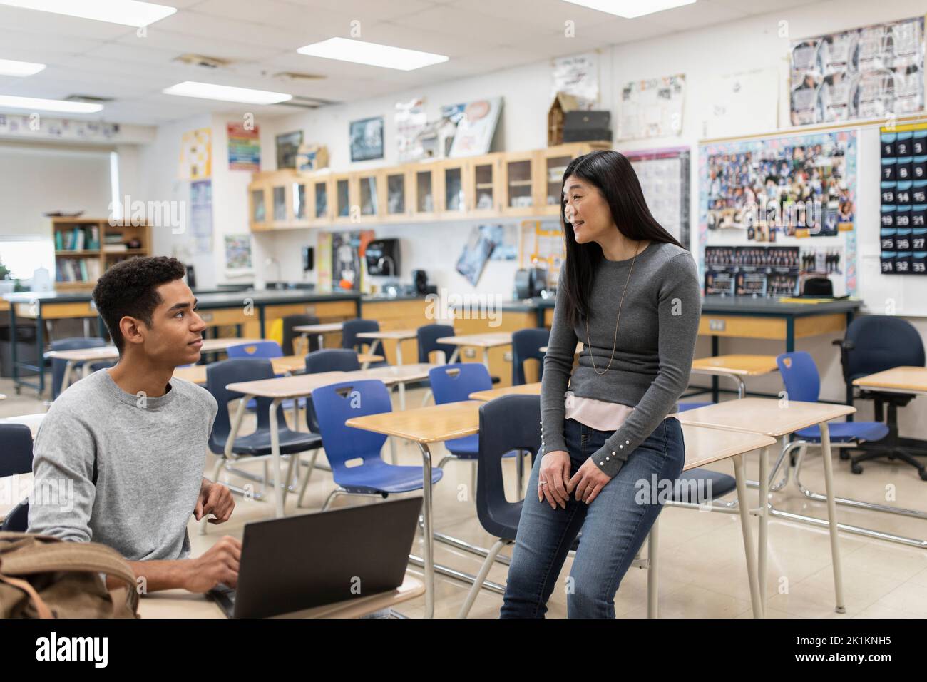Asian man teacher classroom hi-res stock photography and images - Alamy