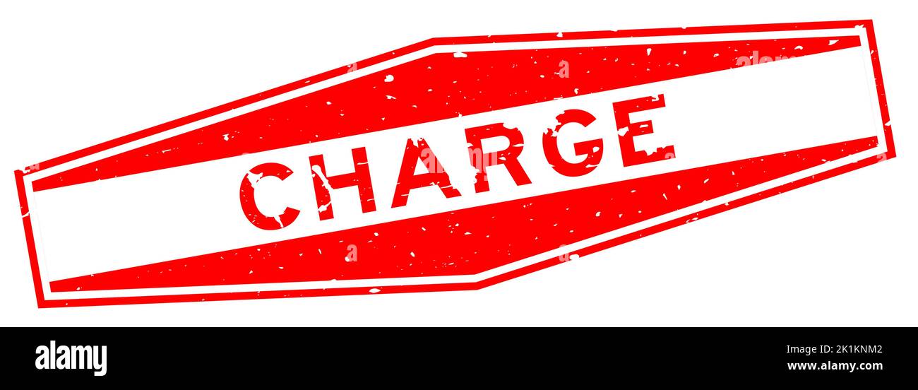 Grunge red charge word hexagon rubber seal stamp on white background Stock Vector Image & Art ...