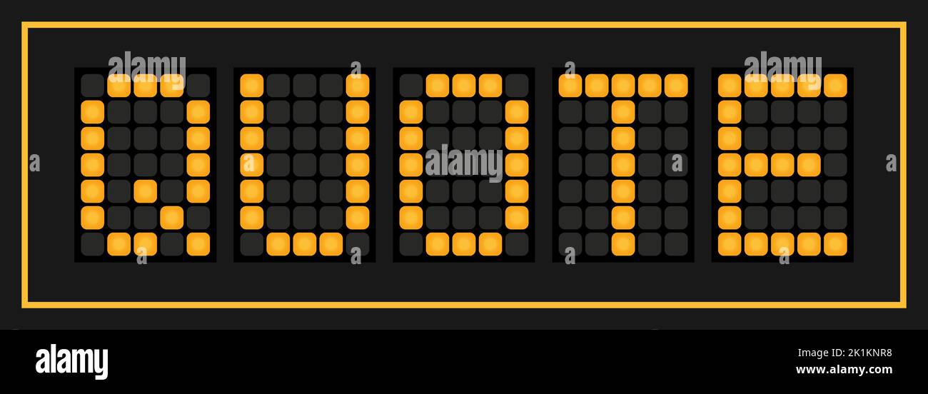 Orange color led in word quote on black background Stock Vector Image ...