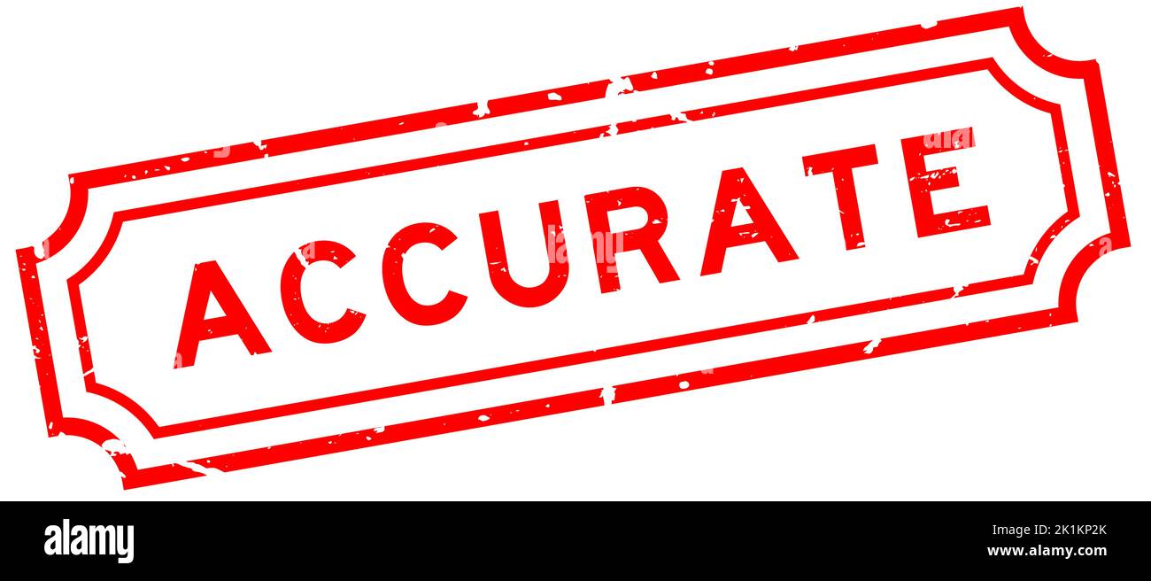 Grunge red accurate word rubber seal stamp on white background Stock Vector Image & Art - Alamy