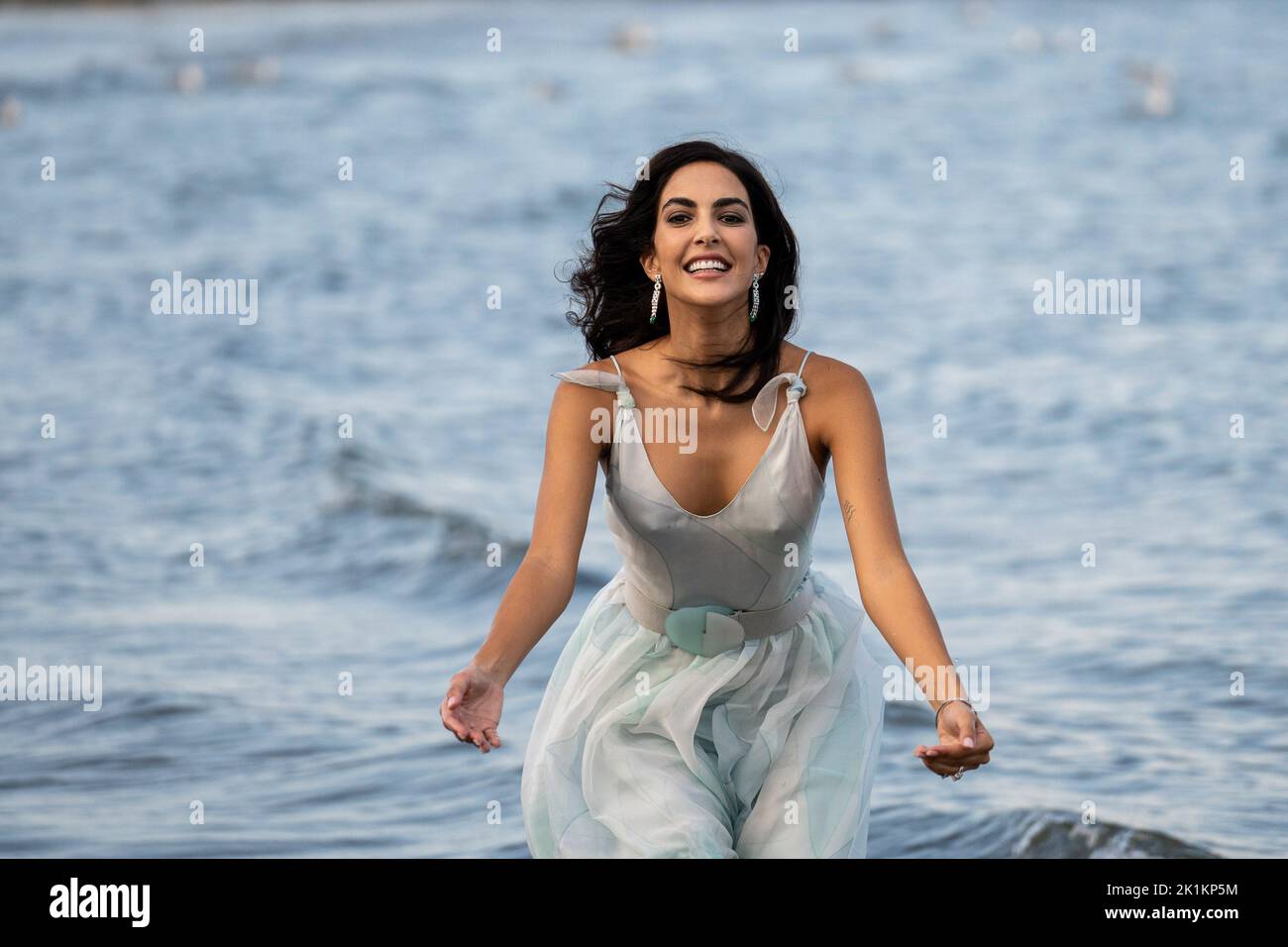 Rocío Muñoz Morales poses for photographers during a photocall at the seaside ahead of the 79th ...