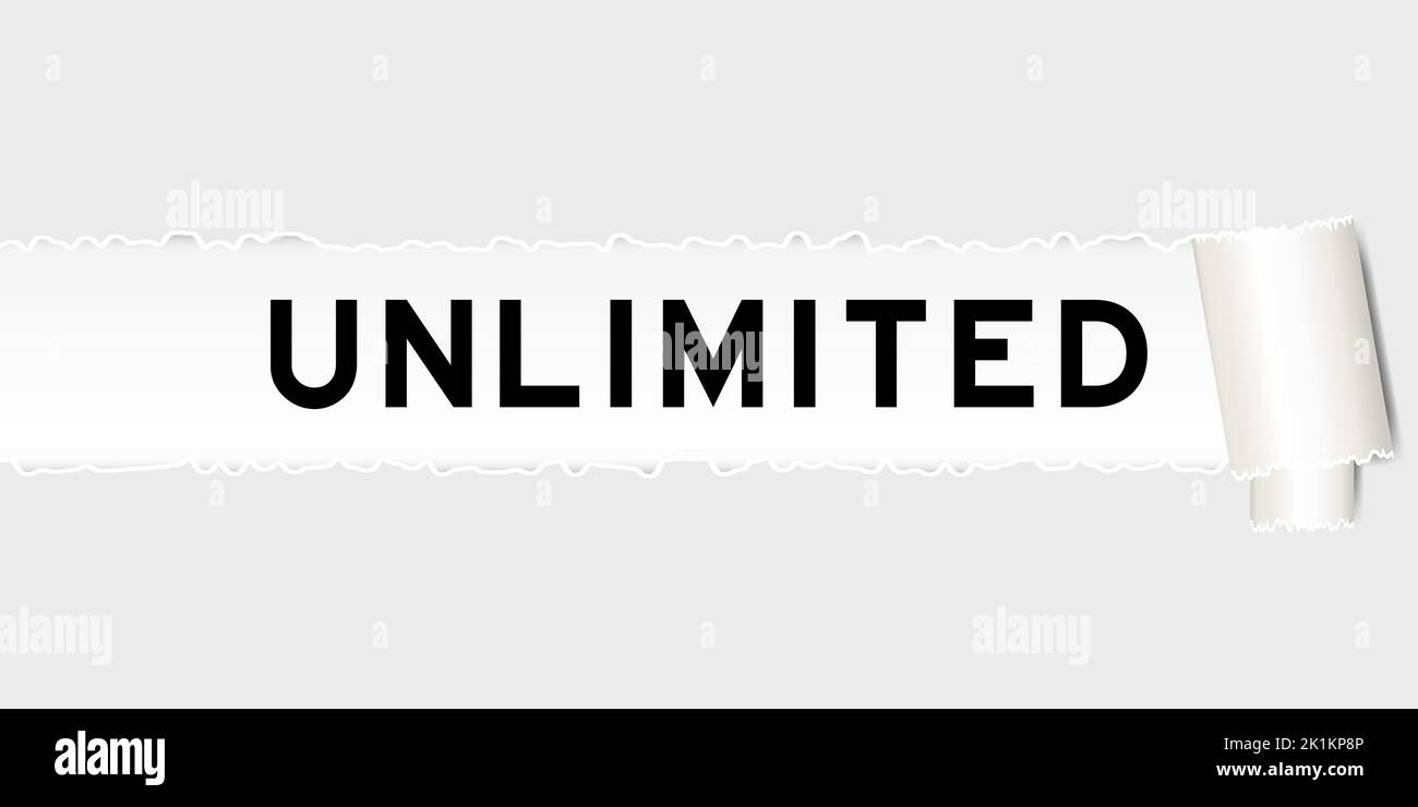 Ripped gray paper background that have word unlimited under torn part Stock Vector Image & Art ...