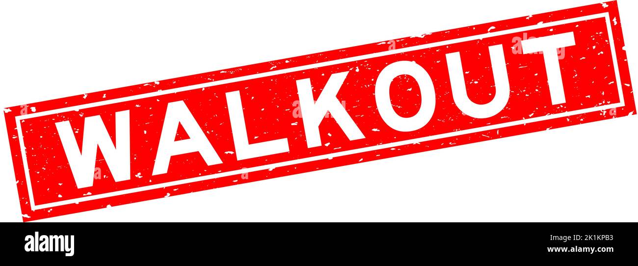 Grunge red walkout word square rubber seal stamp on white background Stock Vector Image & Art ...