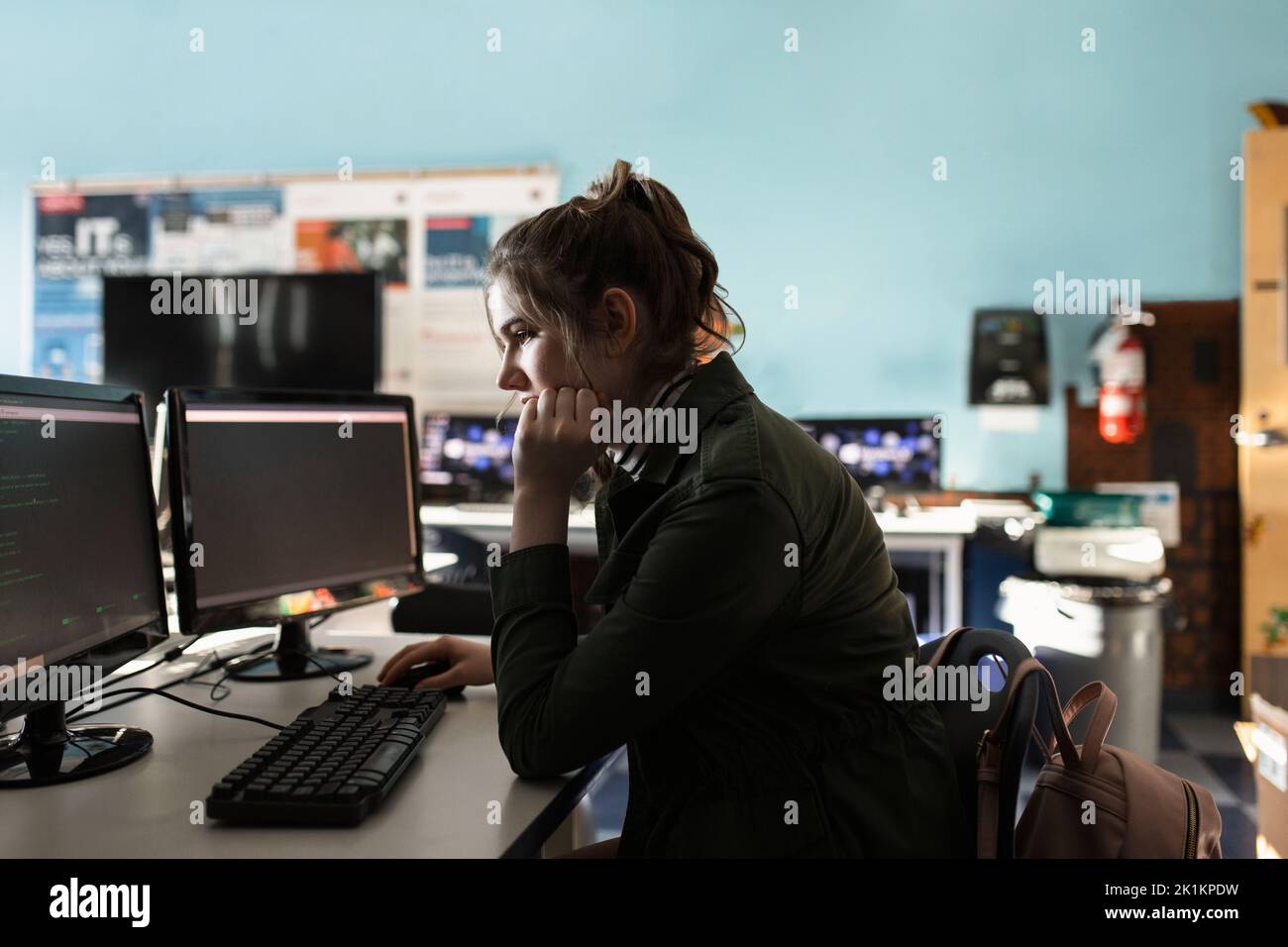 Dark school classroom hi-res stock photography and images - Alamy