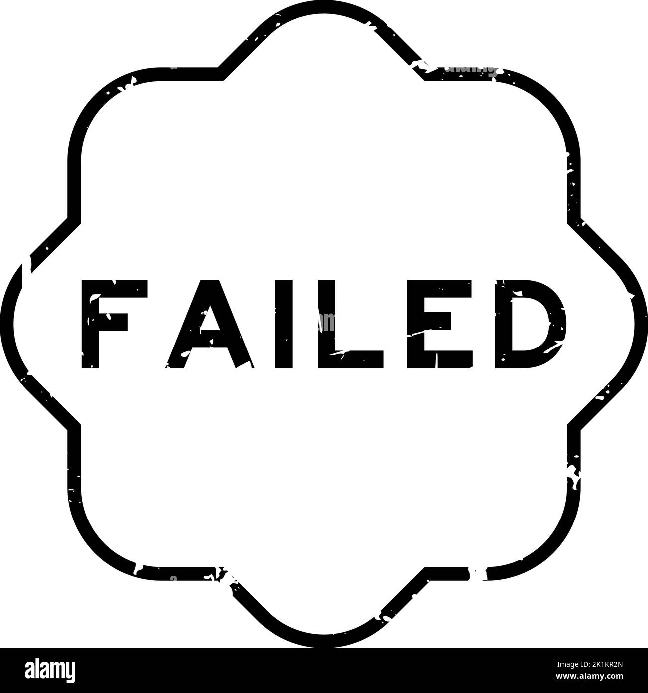 Grunge black failed word rubber seal stamp on white background Stock ...