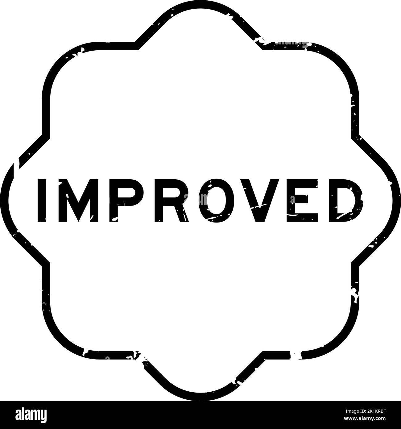 Grunge black improved word rubber seal stamp on white background Stock ...