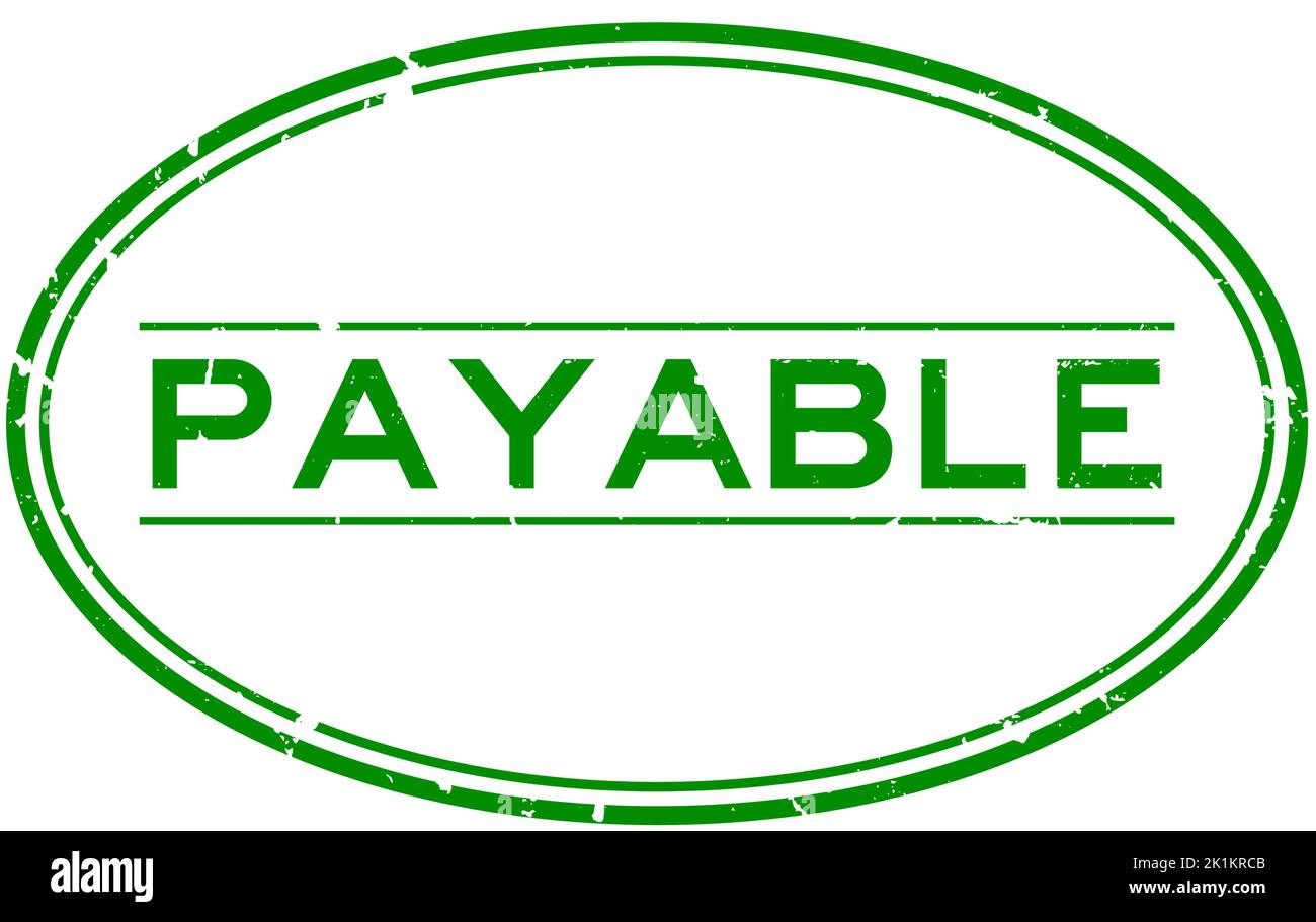 Grunge green payable word oval rubber seal stamp on white background Stock Vector Image & Art ...