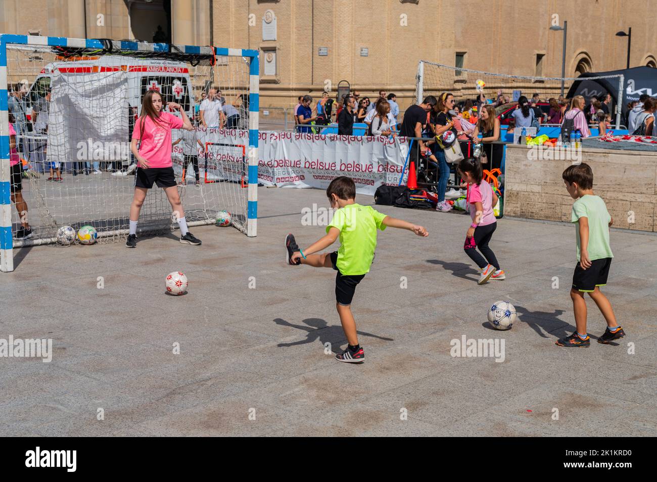 Children playing soccer spain hi-res stock photography and images - Alamy