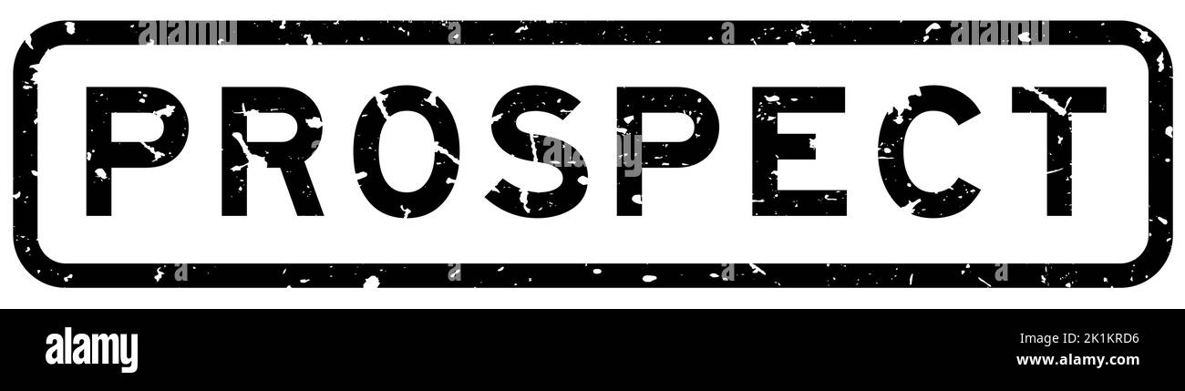 Grunge black prospect word square rubber seal stamp on white background ...