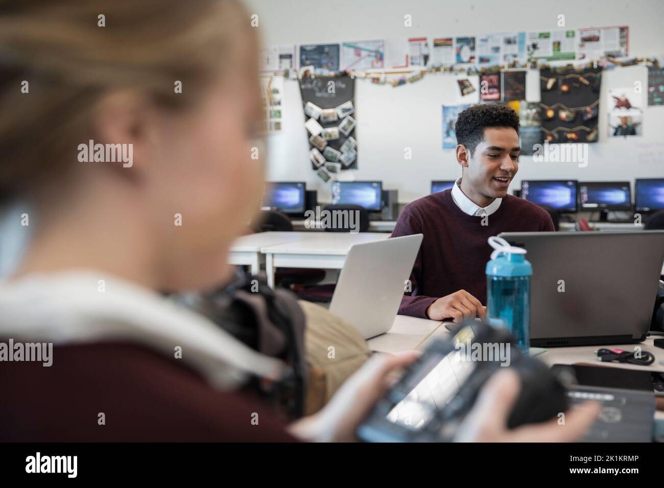 Private school classroom laptops hi-res stock photography and images - Alamy