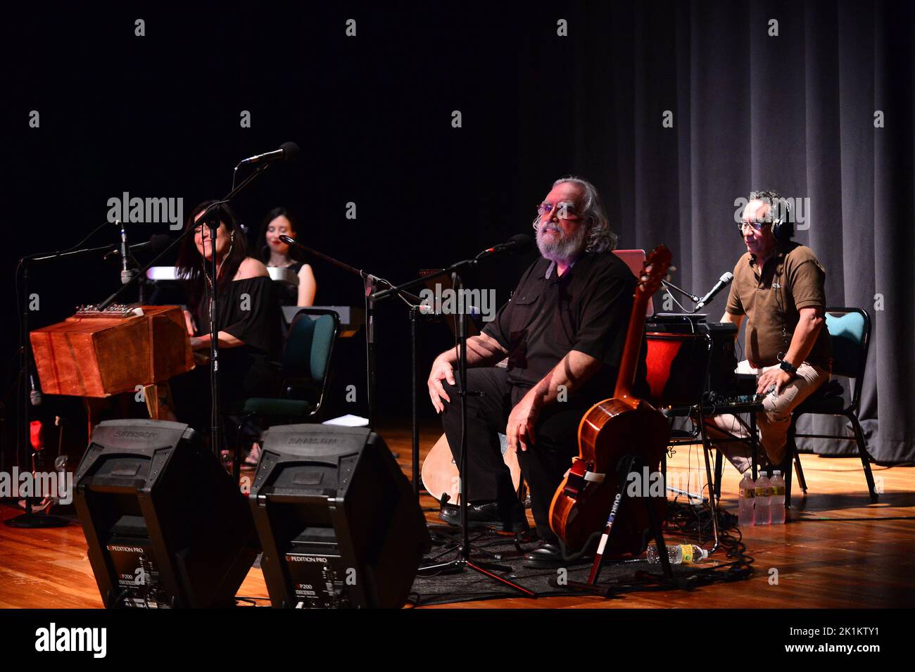 (L-R) Lenna Ferrer, Claudia Gabriella, Pedro Luis Ferrer and Reynaldo ...