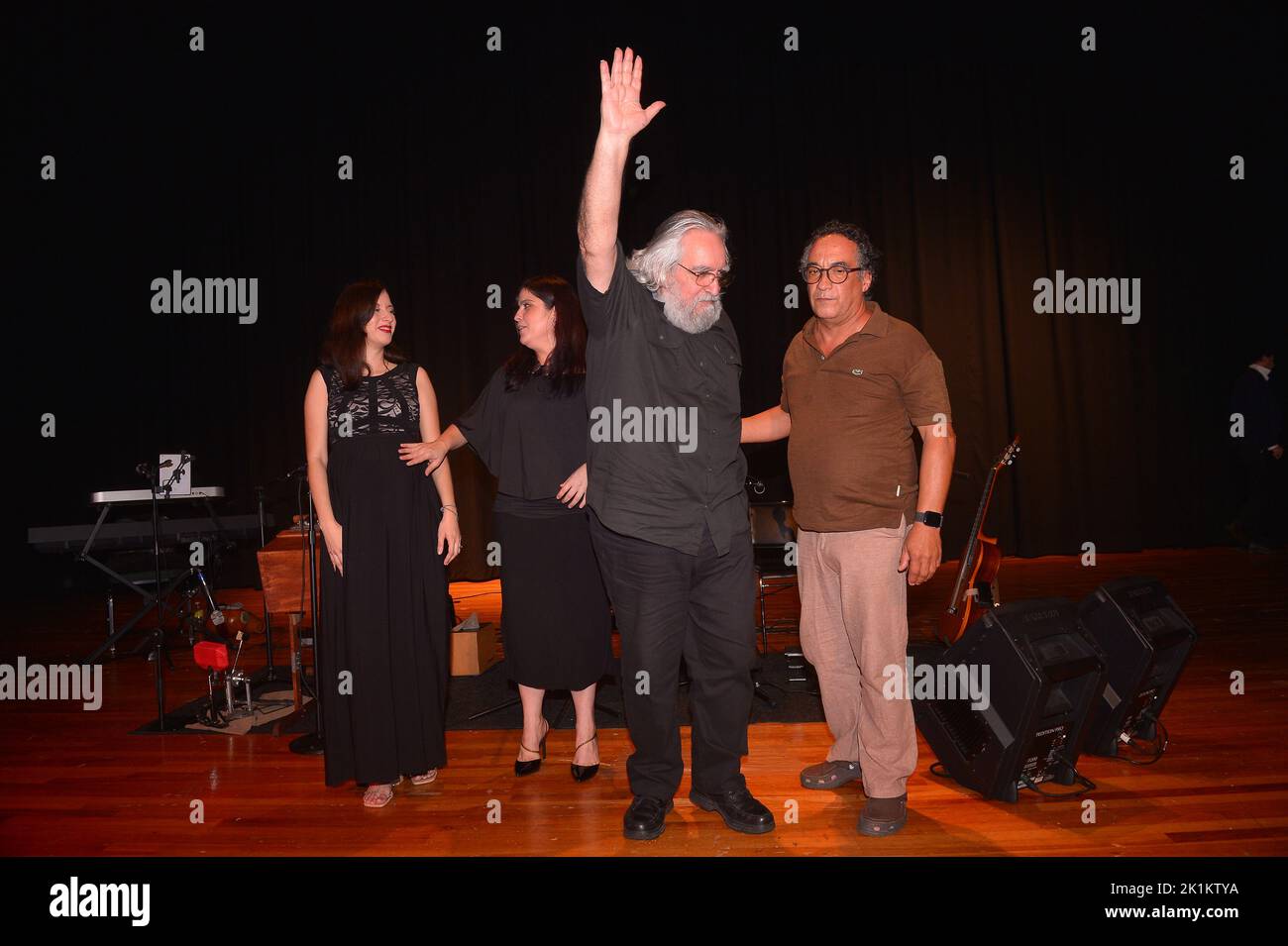 (R-L) Pedro Luis Ferrer, Reynaldo Ferrer, Lenna Ferrer and Claudia ...