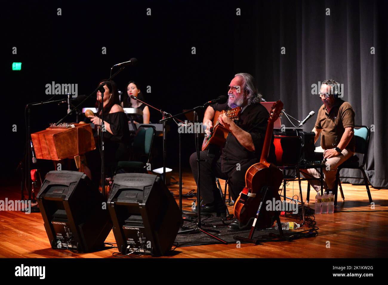 (L-R) Lenna Ferrer, Claudia Gabriella, Pedro Luis Ferrer and Reynaldo ...