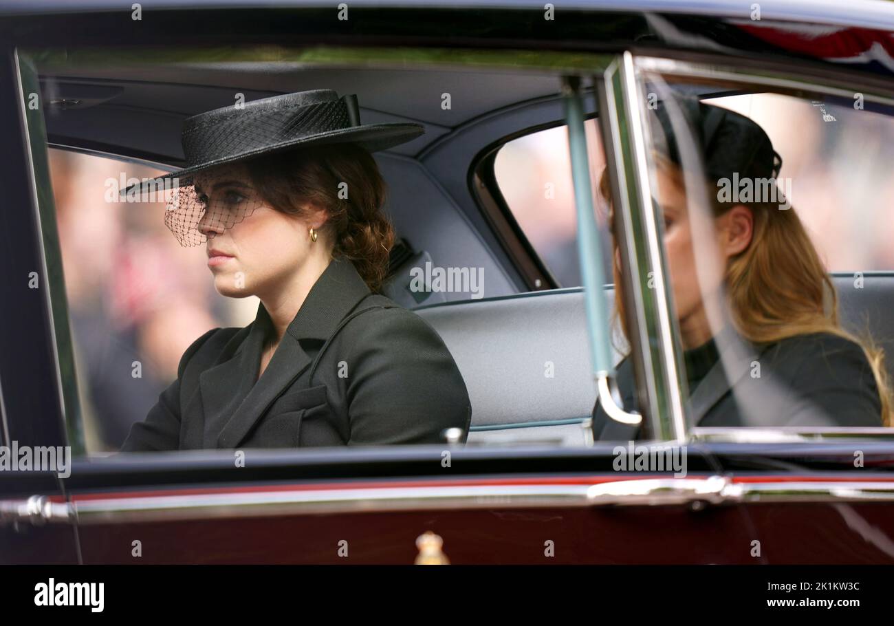 Princess Beatrice (right) and Princess Eugenie, in the Ceremonial ...