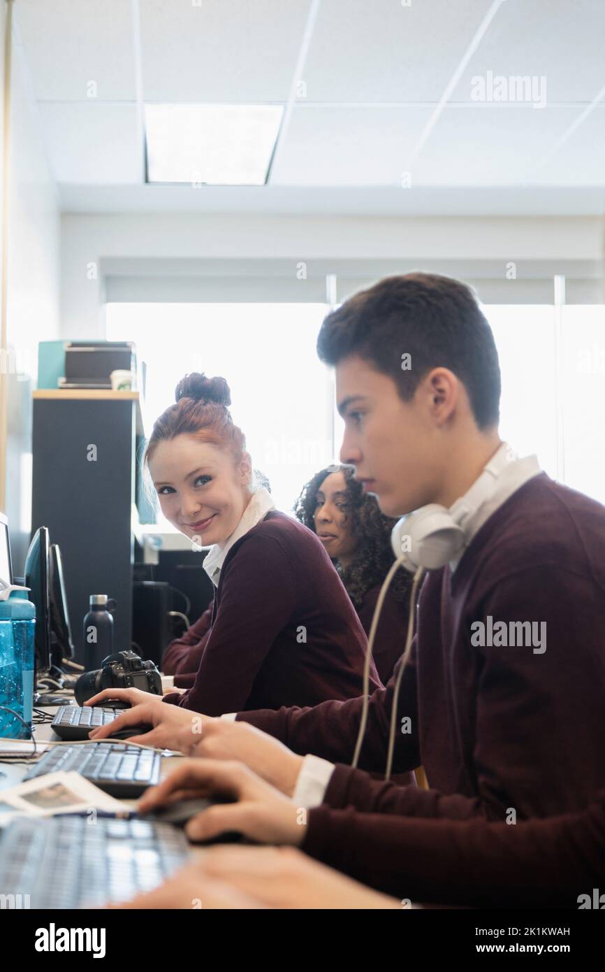Student technology classroom uniform hi-res stock photography and ...