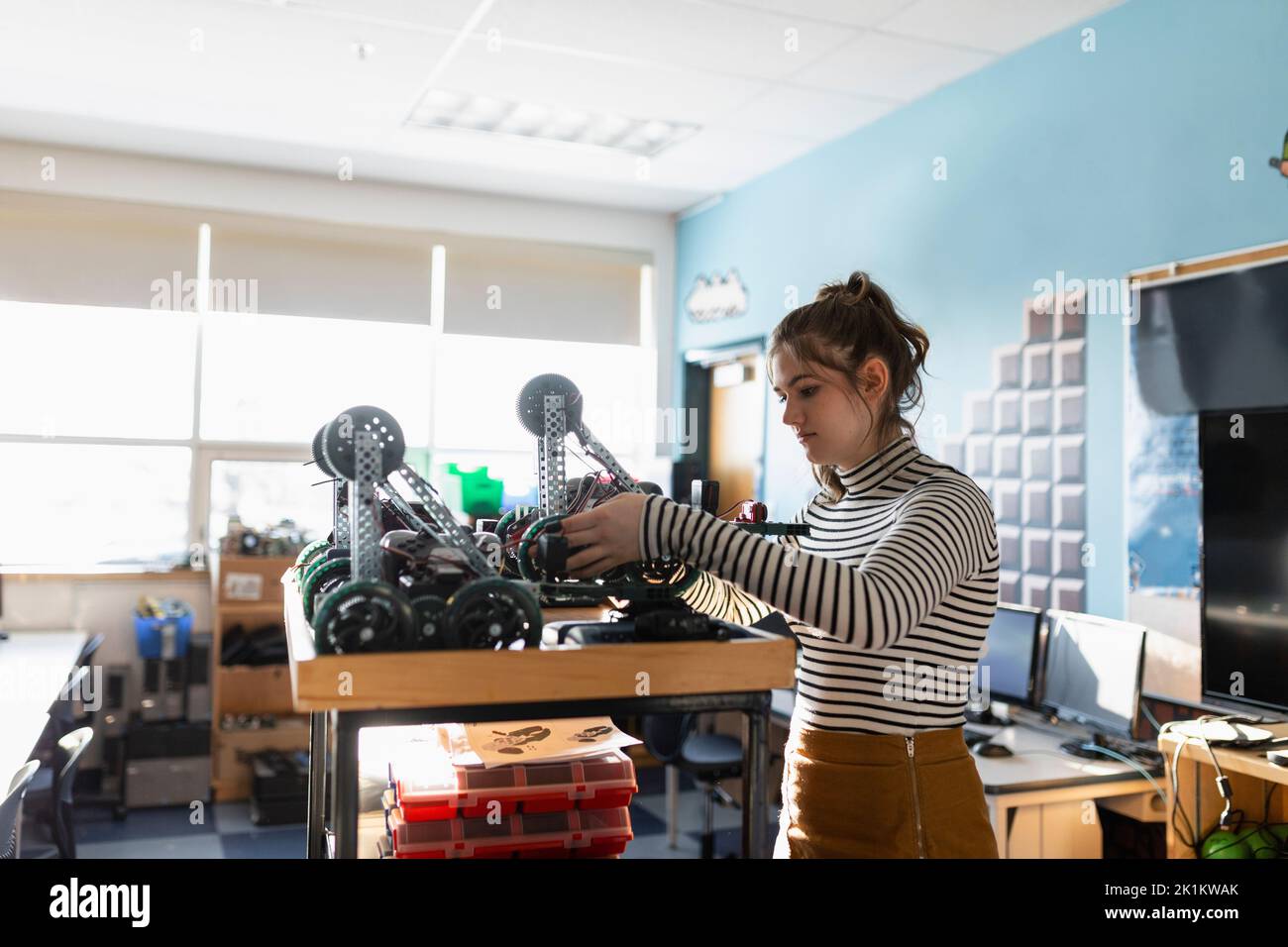 Child standing in classroom hi-res stock photography and images - Alamy
