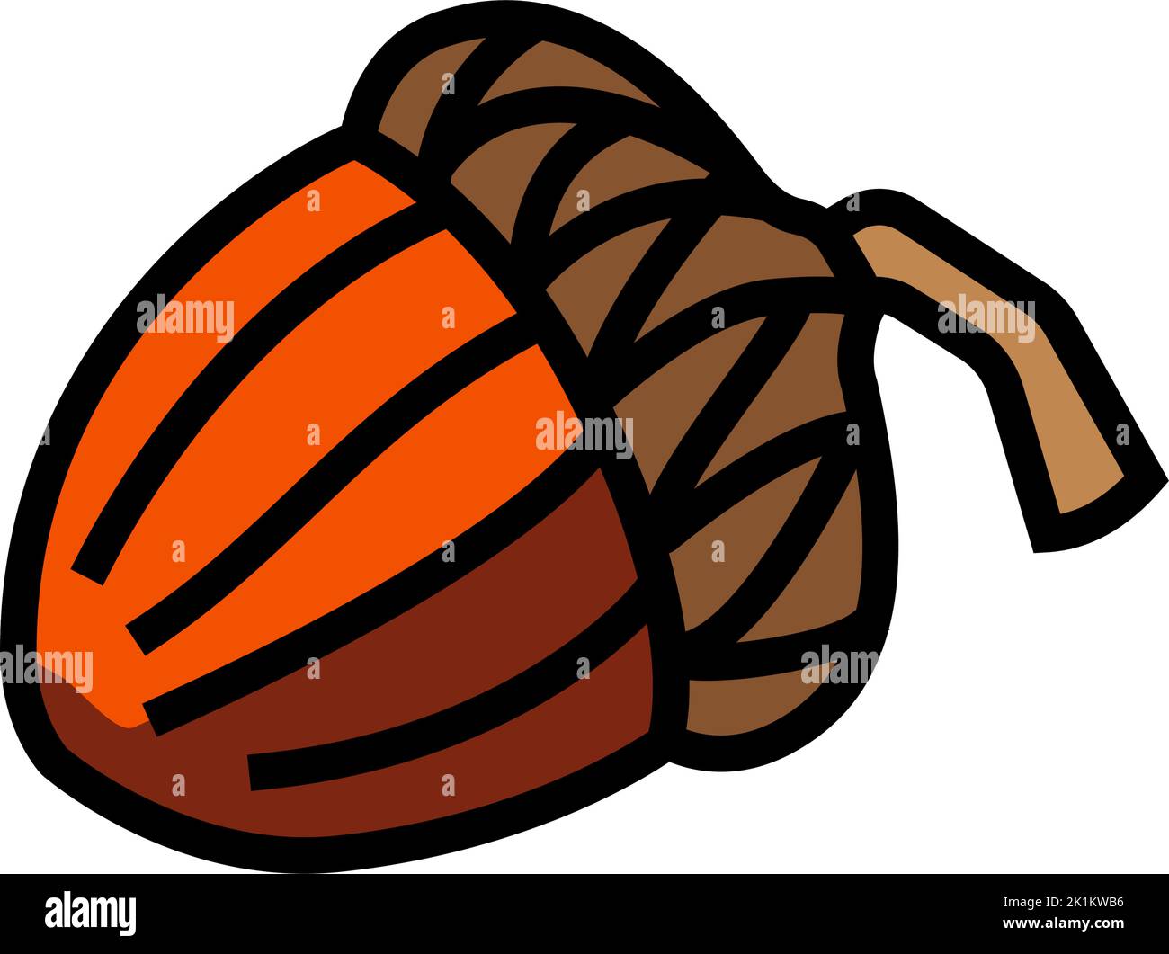 acorn autumn color icon vector illustration Stock Vector Image & Art ...